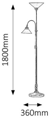 Rabalux 2708 - Stojací lampa MARIAN 2xE27/60W/230V