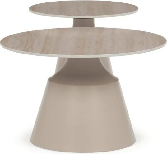 Konferenční stolek 70x70x44cm CT-F4152 TRV, keramika, travertin