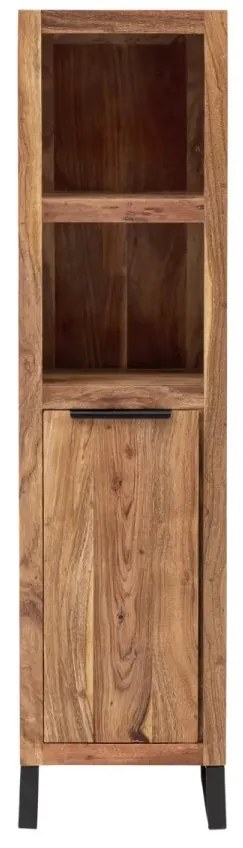 furniture-nabytek.cz - Masivní koupelnová skříňka Sidora z akácie, lakovaná, hnědá – 31×25×125 cm