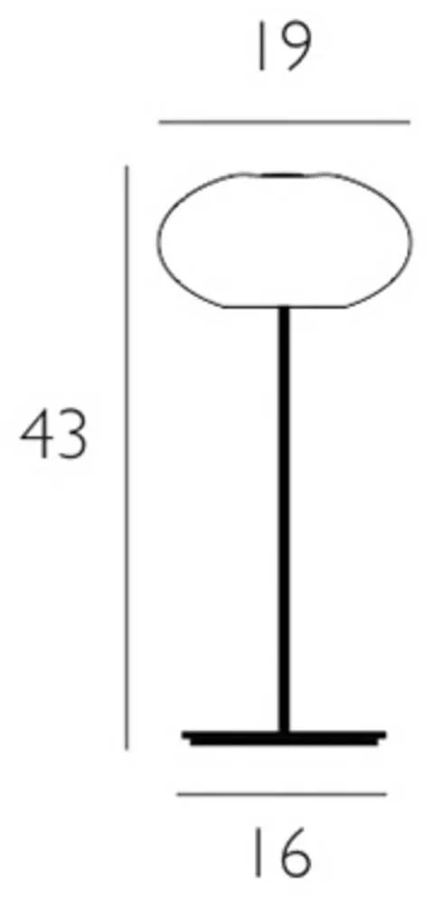 Casablanca Aih stolní lampa, Ø19 cm lesklá bílá