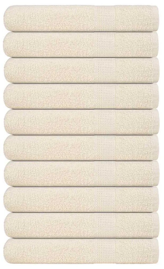 Saunové osušky FROGN 10 ks krémové 80x200 cm 360 g/m² 137009