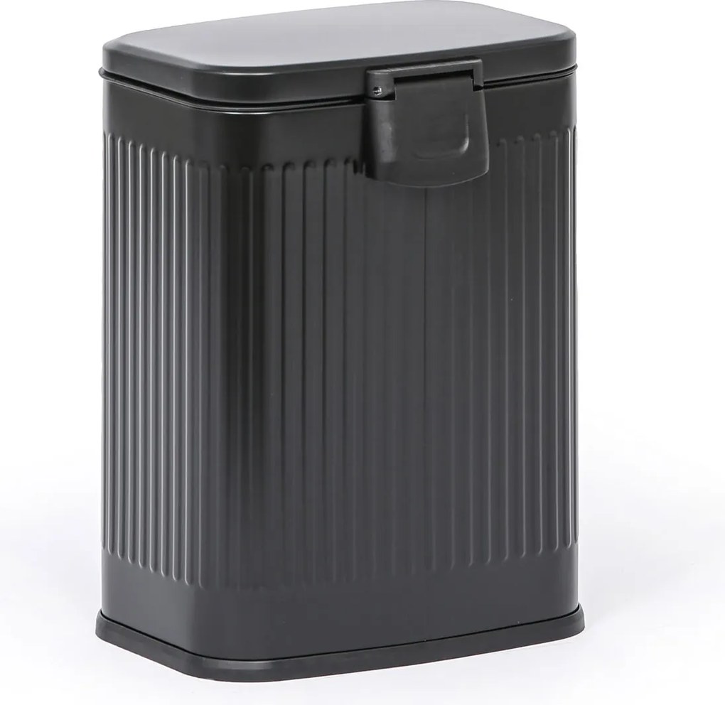 Nášlapný odpadkový koš 13 l, lakovaný, černý