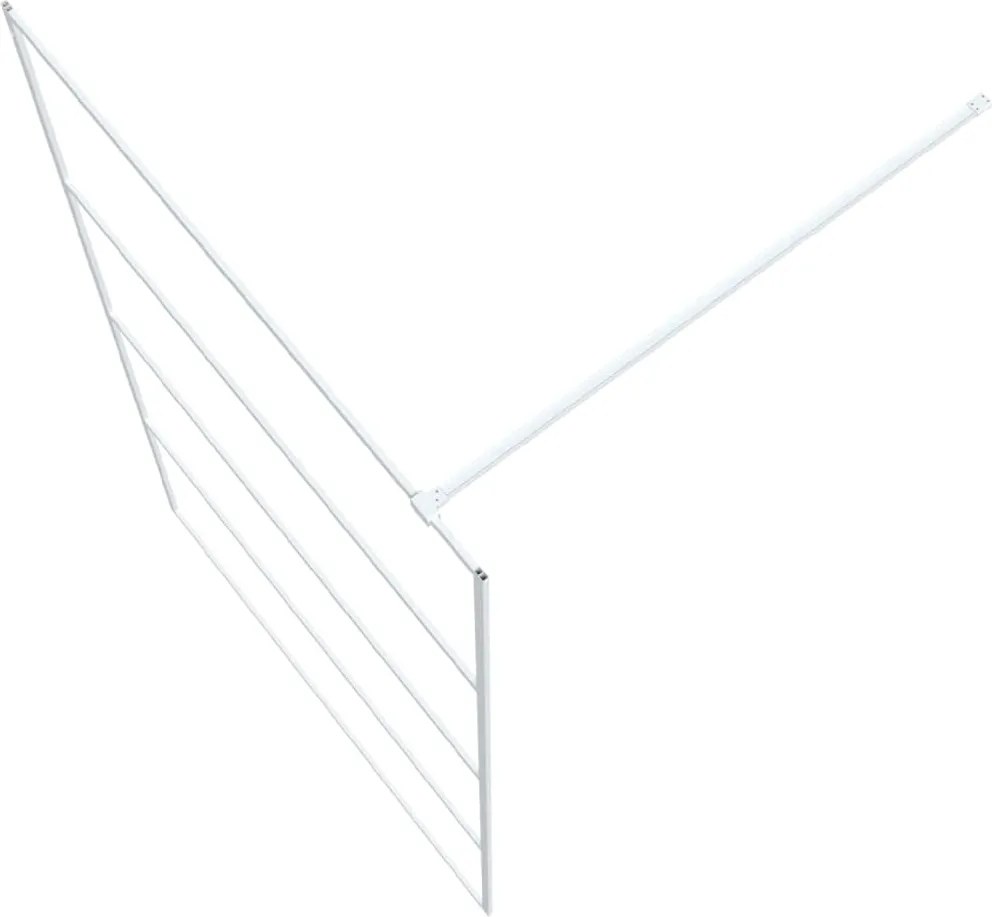 Sprchová zástěna walk-in bílá 115 x 195 cm čiré ESG sklo 152143