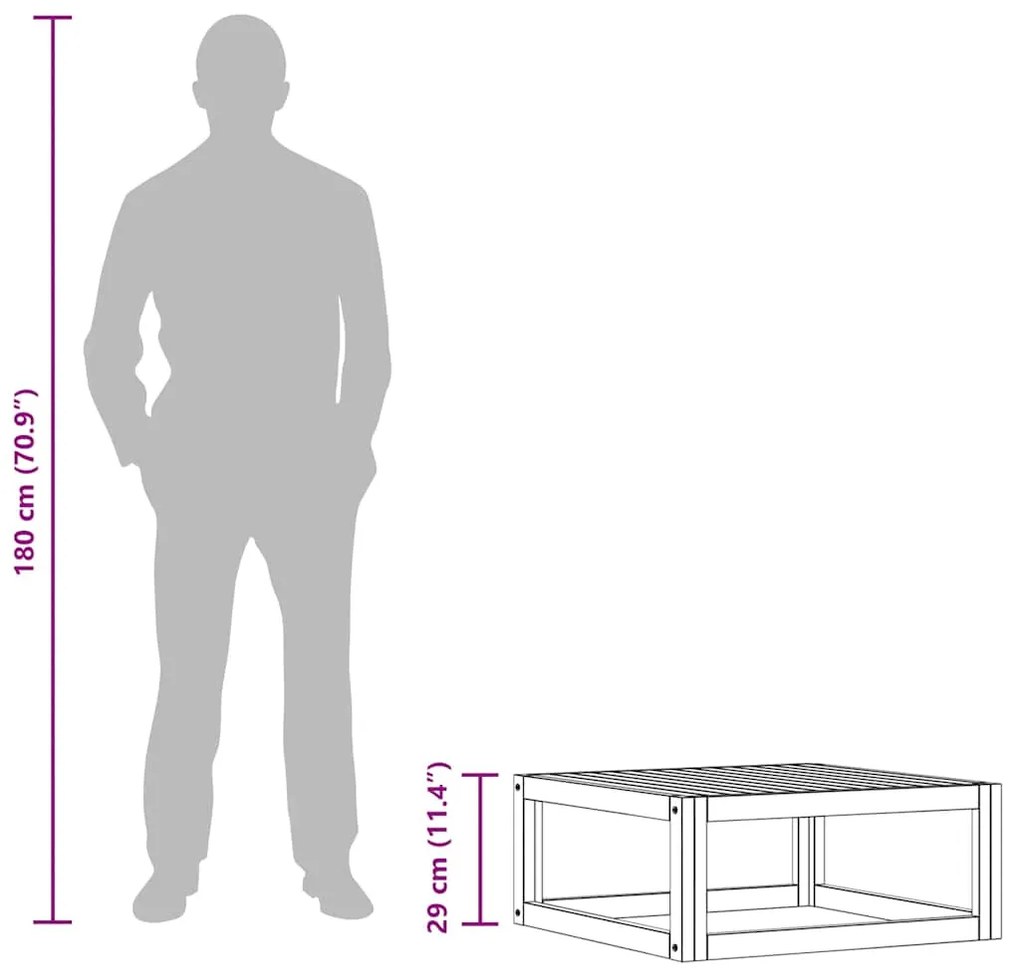 vidaXL Marketos Konferenční stolek 68 x 68 x 29 cm masivní akáciové dřevo