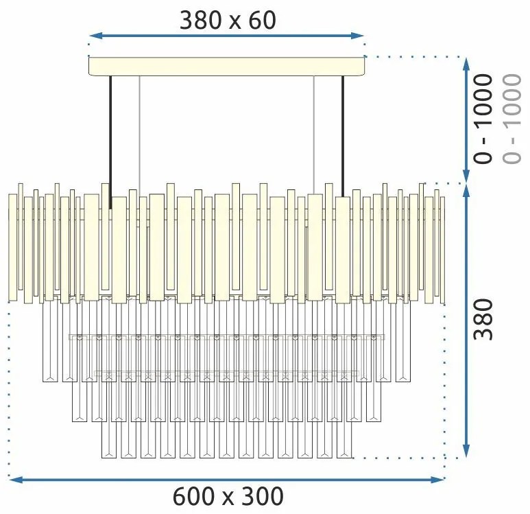 Toolight Závěsné svítidlo Gold 312355