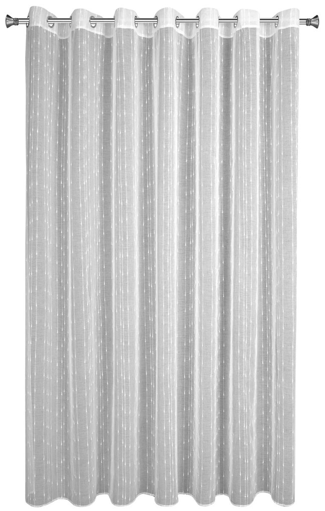 ZÁCLONA NA KROUŽCÍCH BECKY 350X250 CM BÍLÁ