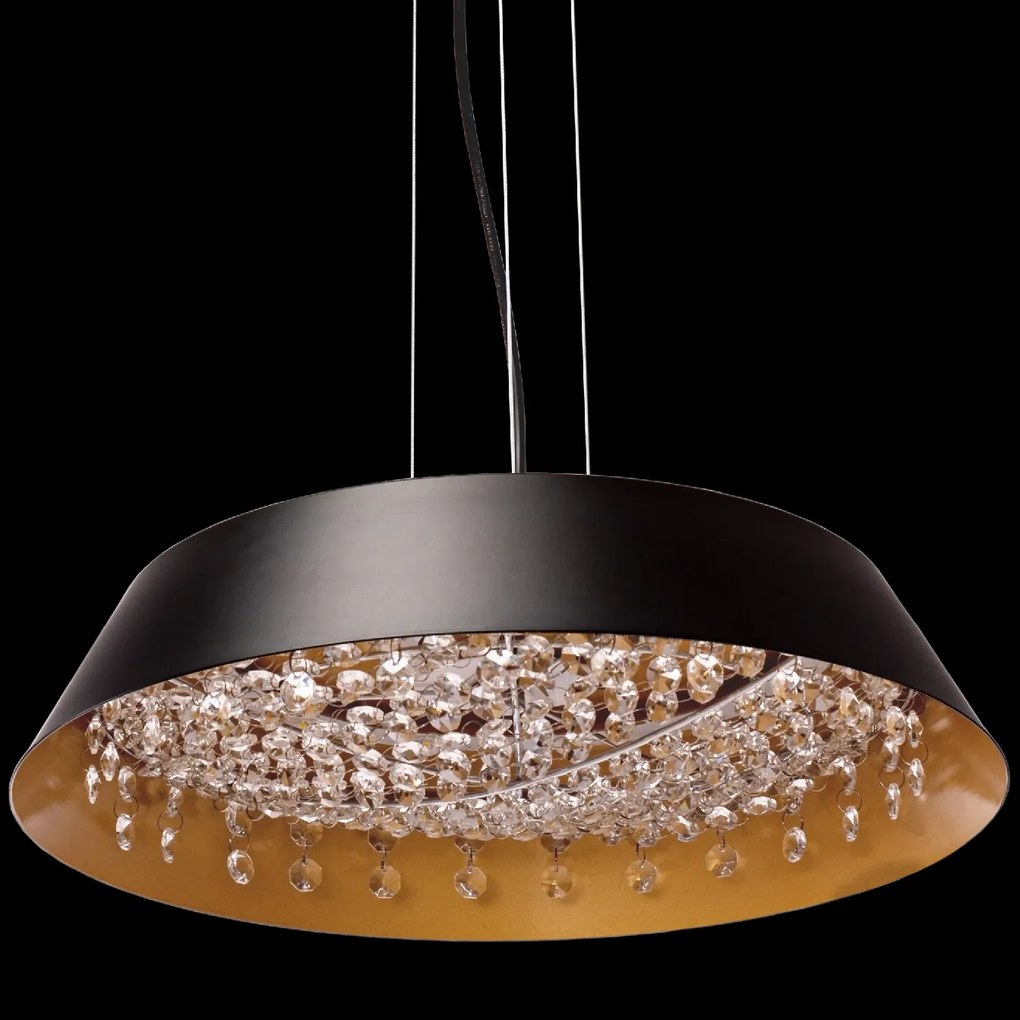 Toolight, LED závěsné svítidlo Cristal 20W APP1028-CP, černá, OSW-01233