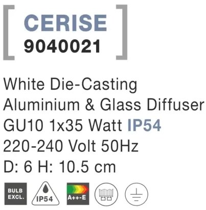 Venkovní zahradní svítidlo Cerise 6 bílé