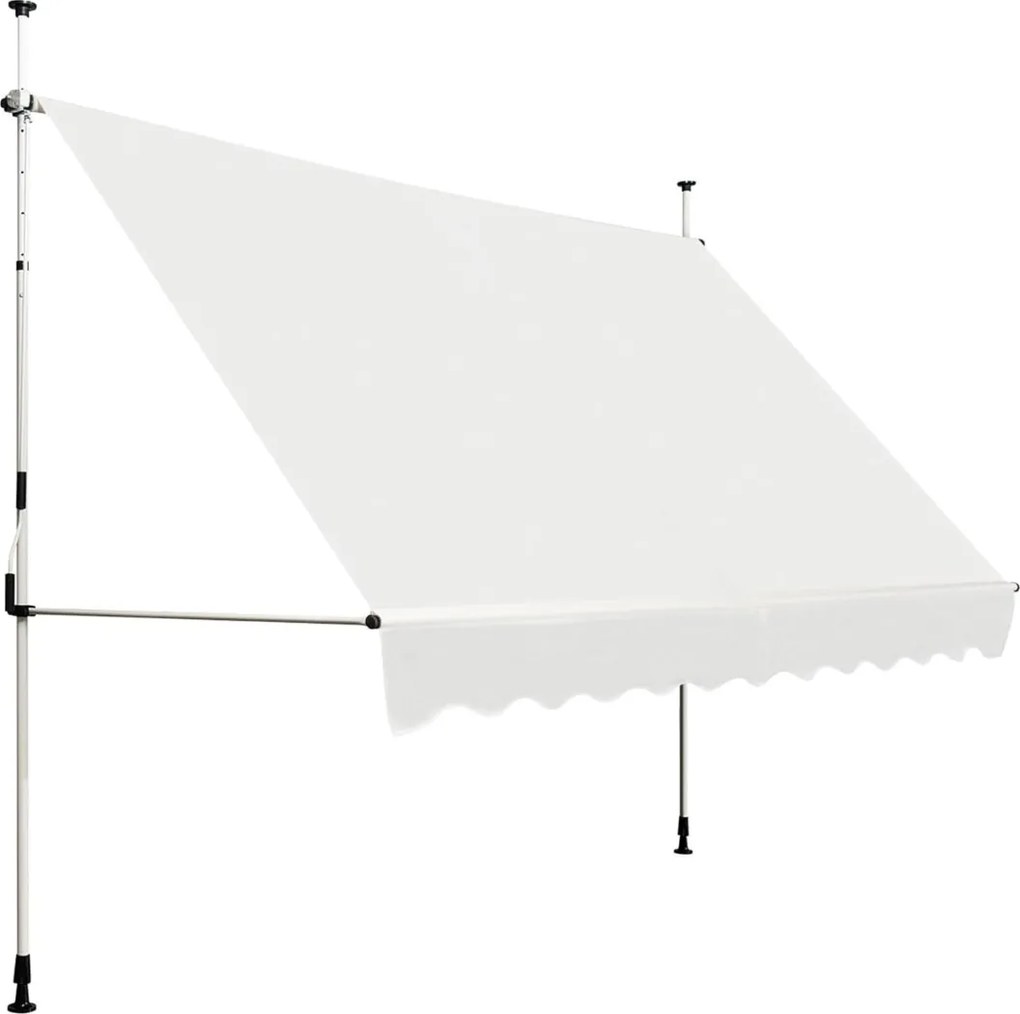 Costway 350 cm široká příchytná markýza bez vrtání, balkonová markýza odolná