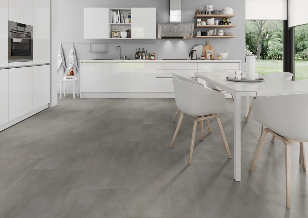 Oneflor, AKCE: Lepená podlaha Vinylová podlaha lepená ECO 55 070 Cement Natural, 914,4 x 457,2 mm
