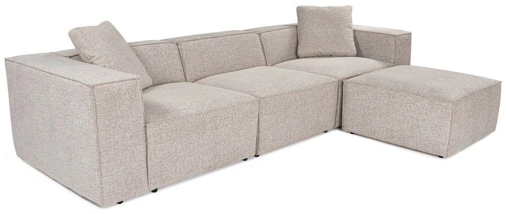 Atelier del Sofa Rohová sedací souprava Lora (L1-O1-1R-POUFFE ) - Mocha, Moka