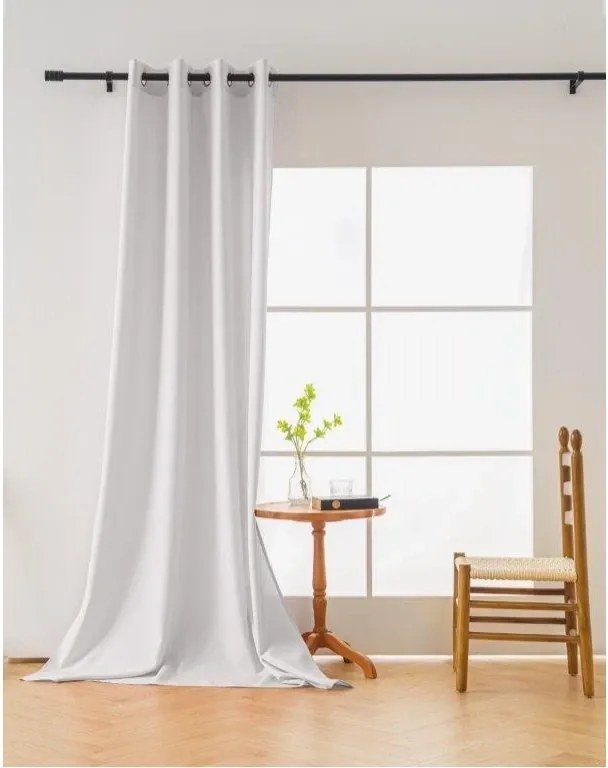 Závěs OXFORD LIGHT 140x250 cm, bílý Zavěšení: Řasící páska