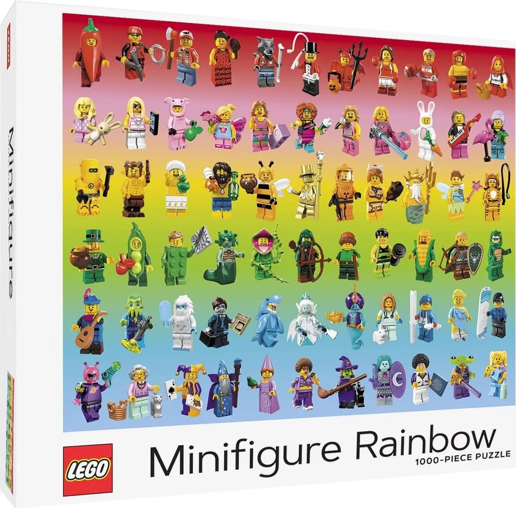 Puzzle chronicle books lego duhové minifigurky