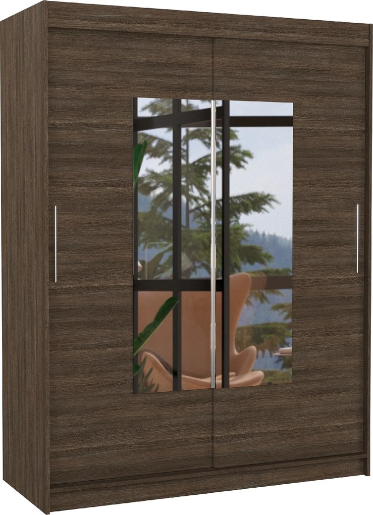 ADRK Furniture Skříň posuvná se zrcadlem DORRIGO 150 ADRK-SW-DOR-CH-150