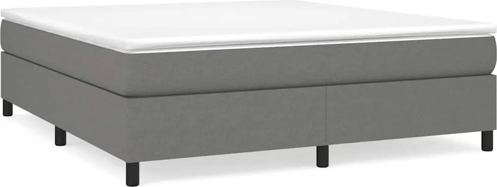 Box spring postel s matrací tmavě šedá 160x200 cm textil 3144432