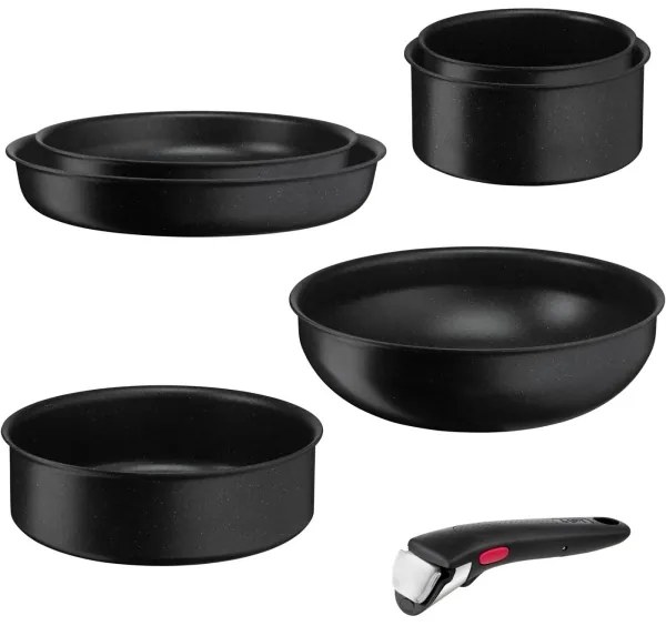 Tefal - Sada nádobí 7 ks INGENIO BLACK STONE