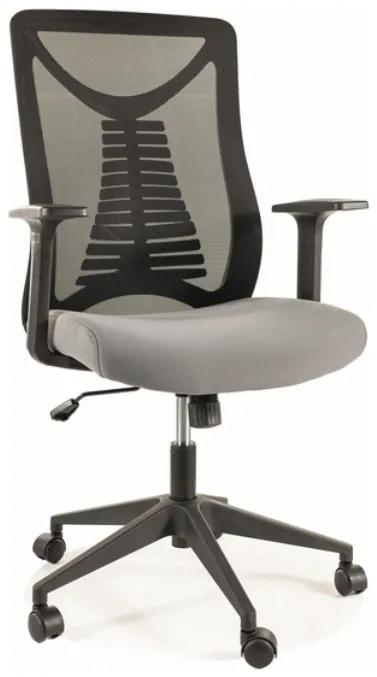 SIGNAL Kancelářská židle - Q-330, čalouněná, různé barvy na výběr Čalounění: černá/šedá