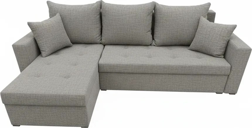 Rohová rozkládací sedací souprava do L LORENZA, 238 cm, s úložným prostorem Roh pohovky: Levý roh, Barva látky Sawana: Tmavě modrá (Sawana 80)