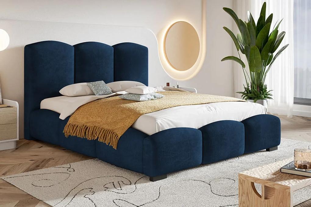 Čalouněná postel Parisa 180x200 cm Barva: Modrá - Kronos 09