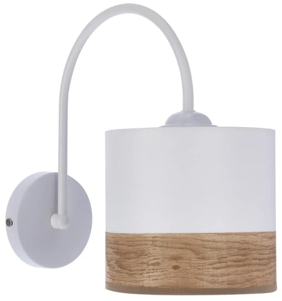 Candellux | Nástěnná lampa BIANCO 1xE27/40W/230V bílá/hnědá | CA0946