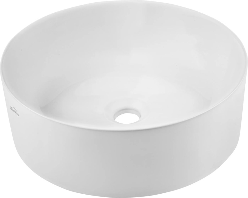 Invena Kos, keramické umyvadlo na desku 415x415x135 mm, bílá lesklá, INV-CE-38-001-C