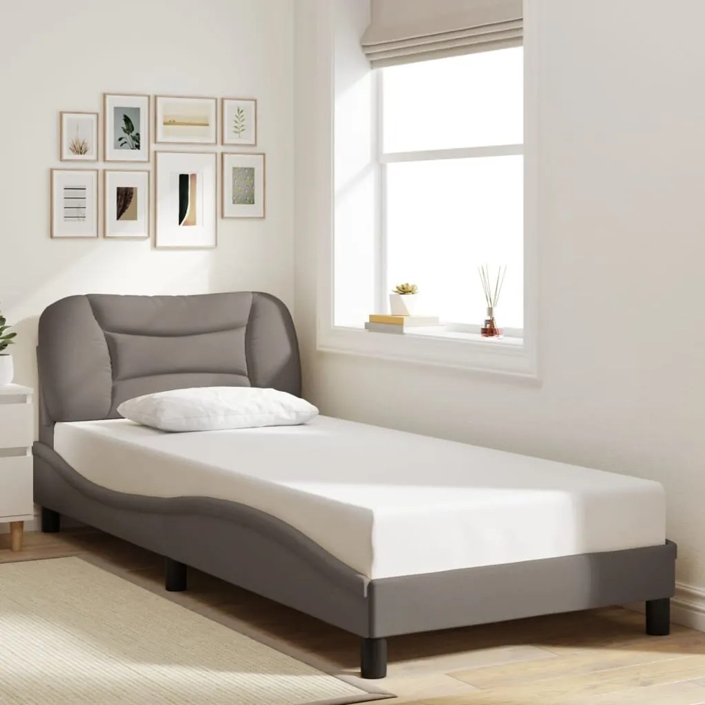 Rám postele bez matrací Hvar taupe 90x200 cm textil 3207748