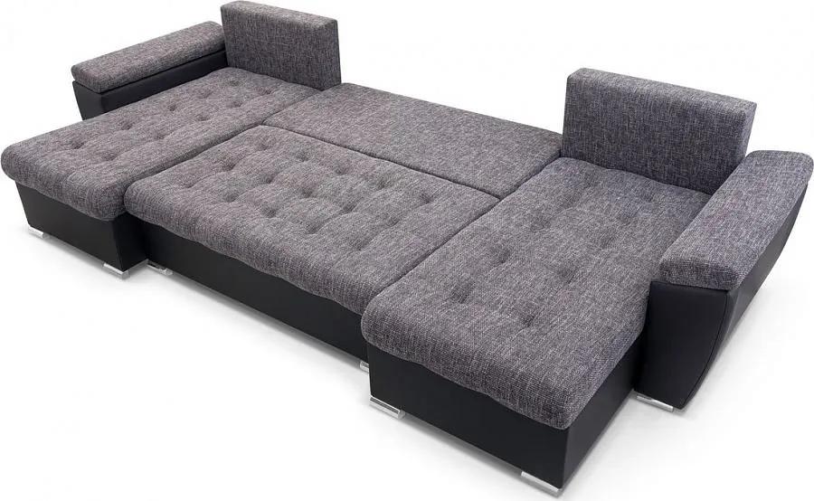 Casarredo - Komfort nábytek Rozkládací sedací souprava do U PETER s úložným prostorem, Soft17/Lawa6