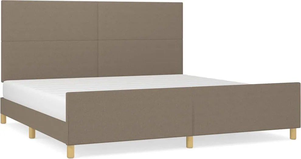 Rám postele bez matrace taupe 200 x 200 cm textil 3124923