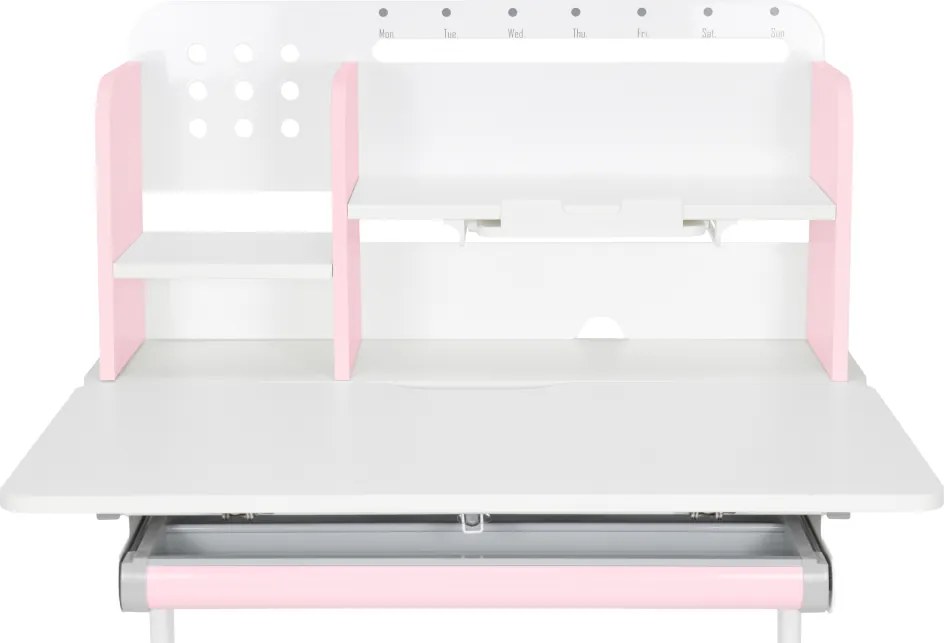 Rostoucí psací stůl SMART - růžová / bílá