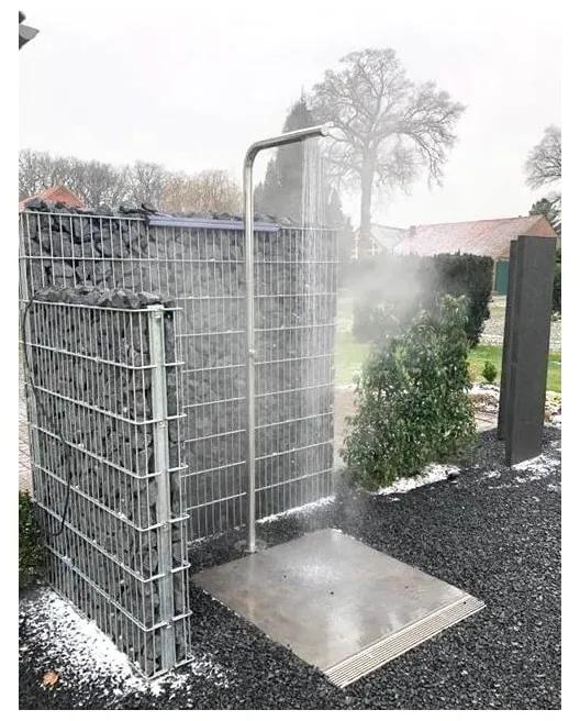 AMA Luxury Shower Venkovní sprcha Mercurio COLD leštěný nerez s nezámrzným systémem