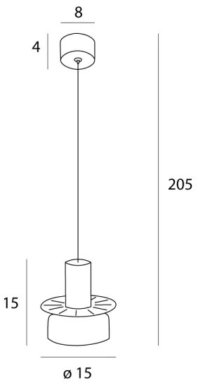 MAXLIGHT P0530 - LED Lustr na lanku SIGNATURE LED/8W/230V pr. 15 cm mosaz/čirá