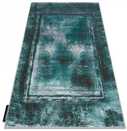 Moderní koberec DE LUXE 634 Rám vintage Strukturální, zelená / antr velikost 160x220 cm | krásné koberce cz