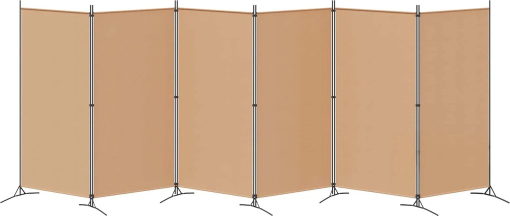 vidaXL 6dílný paraván 520x180 cm textil [42039230] Barva: antracitová