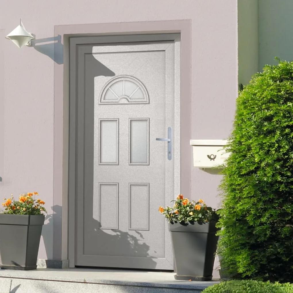 vidaXL Vchodové dveře bílé 88 x 208 cm PVC [3187918]