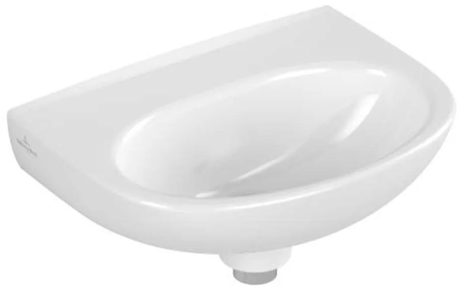 Villeroy & Boch O.novo - Umývátko 36x28 cm, bez přepadu, bez otvoru pro baterii, CeramicPlus, alpská bílá 434037R1