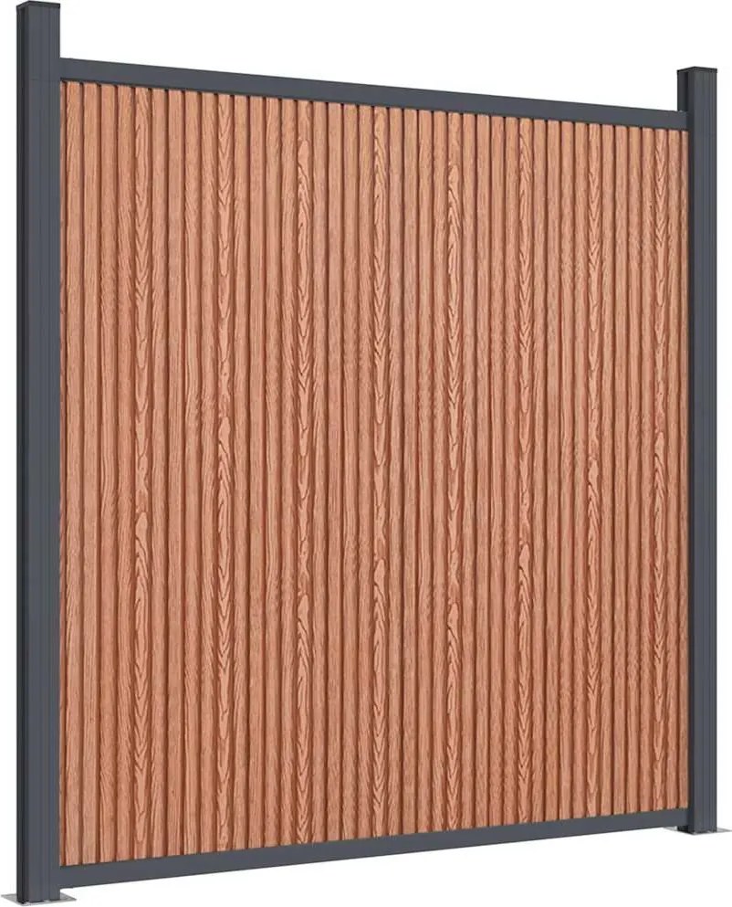 Plotový dílec hnědý 526 x 186 cm WPC 3282800