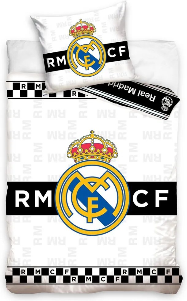 Fotbalové povlečení - Real Madrid Thin Chessboard