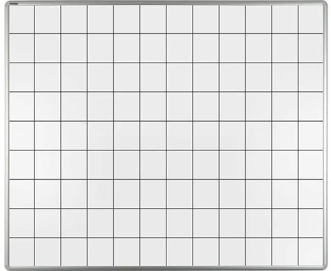 Magnetická tabule s odkládací poličkou MANAŽER K 120 x 90 cm (potisk) - čtverce 50 mm (101200902104)