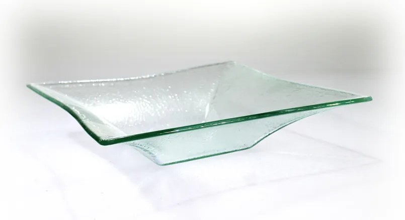 BDK-GLASS Čirá skleněná mísa CUBO 29x29cm