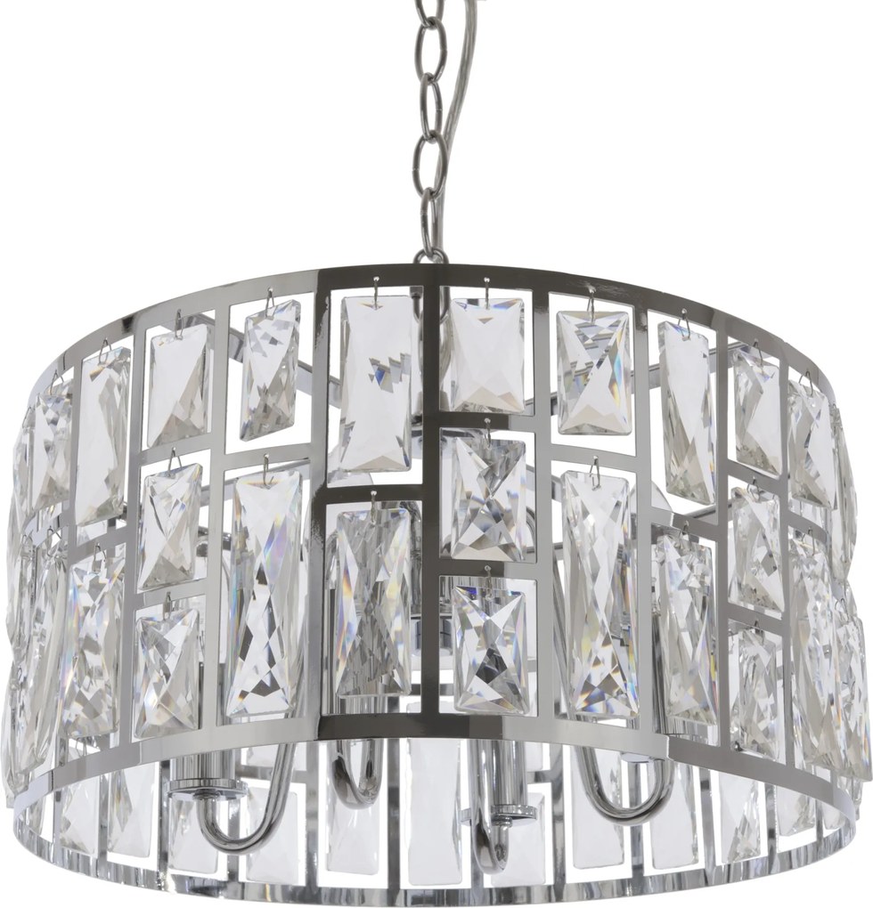 Závěsná křišťálová lampa Kiev II chrom P04858CH Cosmo Light