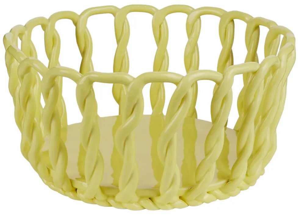 CRAFT Keramický košík 25 cm - žlutá