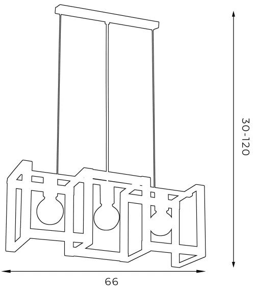 Lustr na lanku KARTEL 3xE27/60W/230V