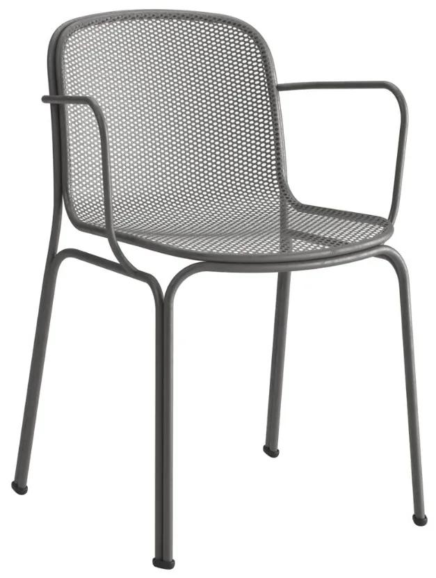 OnaDnes -20% Šedá kovová zahradní židle COLOS VILLA 2