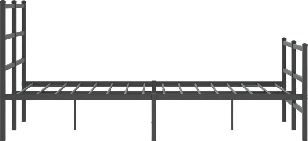 vidaXL Kovový rám postele s hlavovým a nožním čelem 120 x 200 cm [355381] Barva: Bílá
