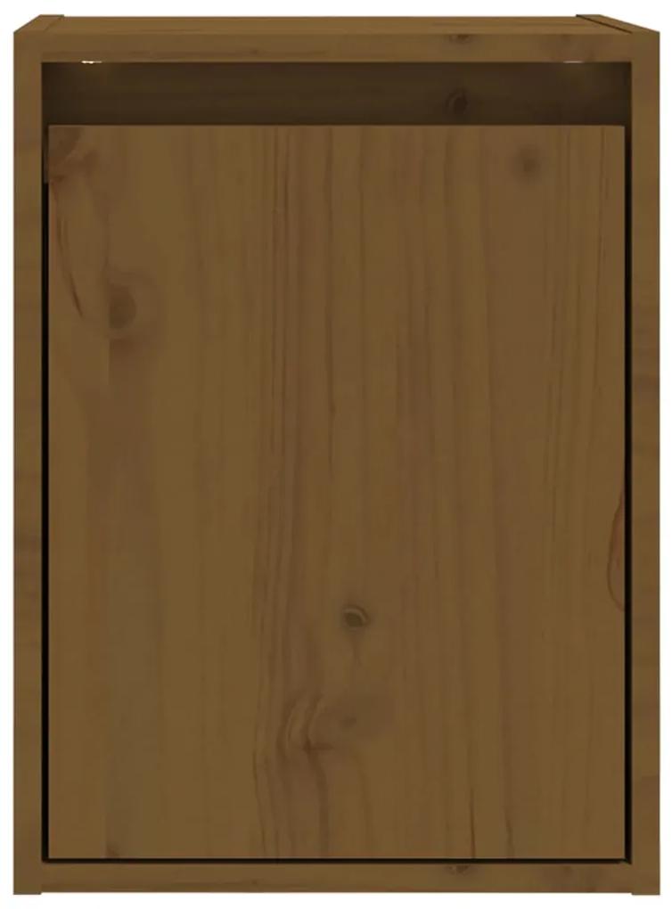 Nástěnné skříňky 2 ks medově hnědé 30x30x40 cm masivní borovice - Default Title
