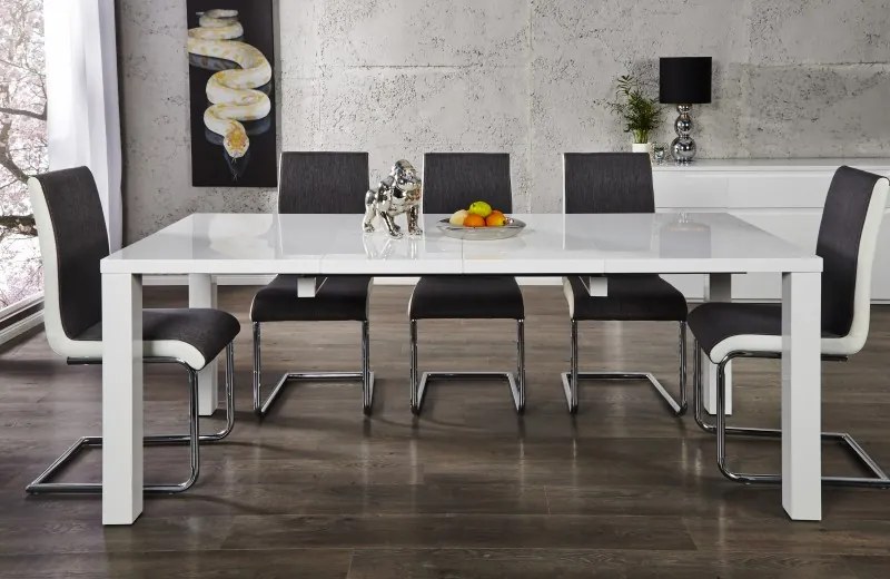 Bighome - Jídelní stůl COLONADA 120 – 200 cm – bílá