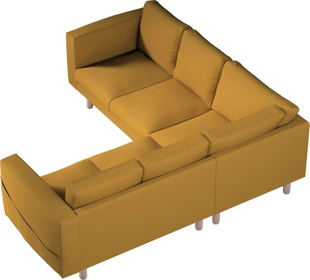 Potah na pohovku IKEA Norsborg rohová 4-místná barva žlutá látka pletený vzor