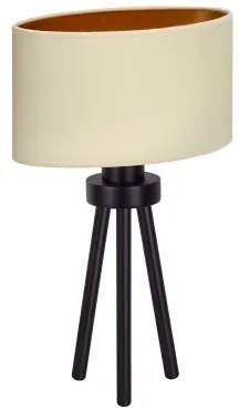 Duolla - Stolní lampa OVAL VEGAN 1xE27/15W/230V pr. 30 cm krémová