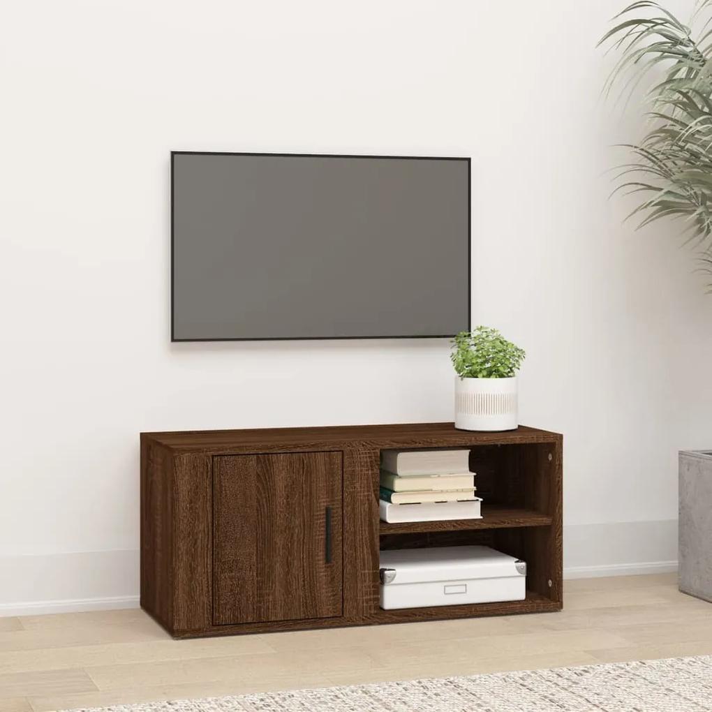 vidaXL TV skříňka 80x31,5x36 cm kompozitní dřevo [819436] Barva: Bílá