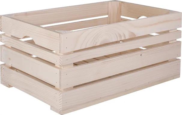 Dřevobox Dřevěná bedýnka 46 x 32 x 22 cm